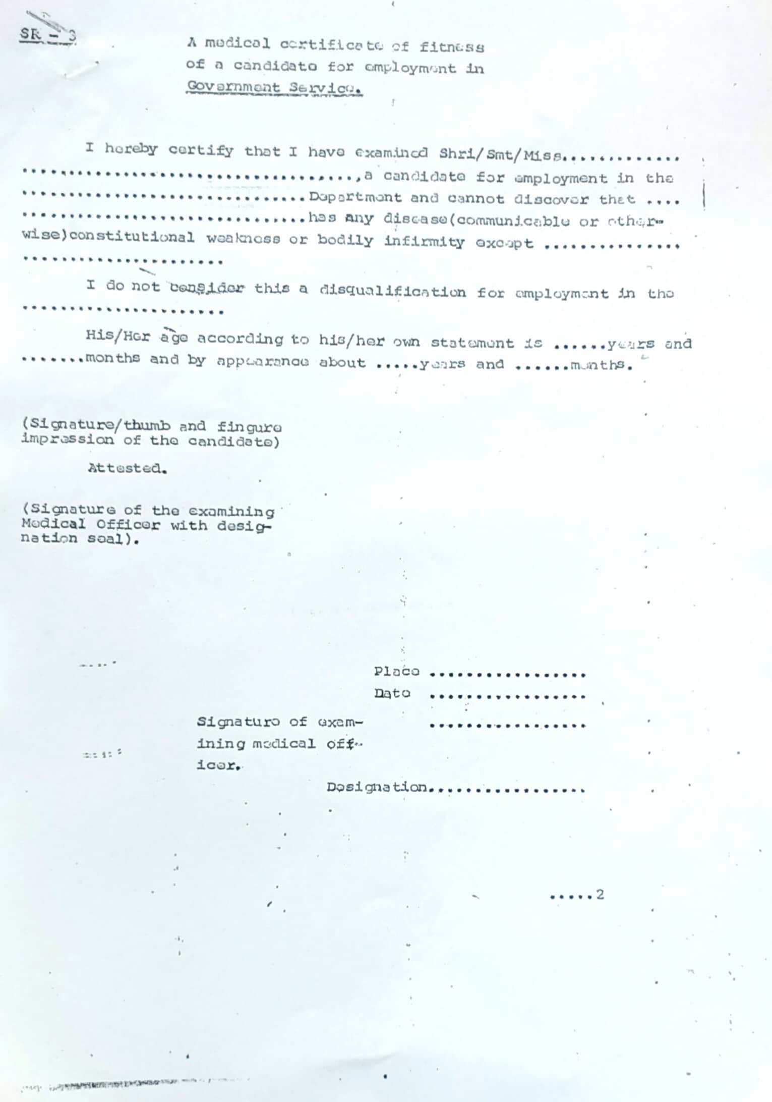 GDS Medical Certificate PDF Download